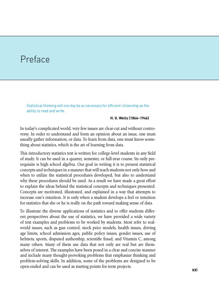 Preface 2017 Introductory-Statistics | PDF | Regression Analysis | Probability Distribution