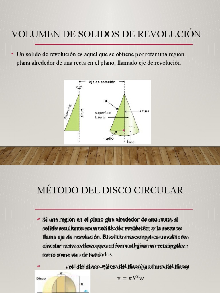 Volumen de Solidos de Revolución | PDF | Cálculo | Cantidades fisicas