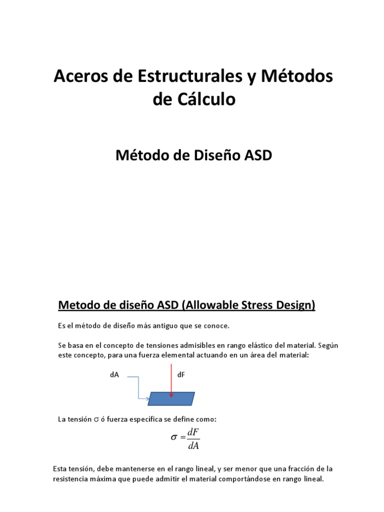 Método de diseño ASD (Allowable Stress Design) para estructuras ...
