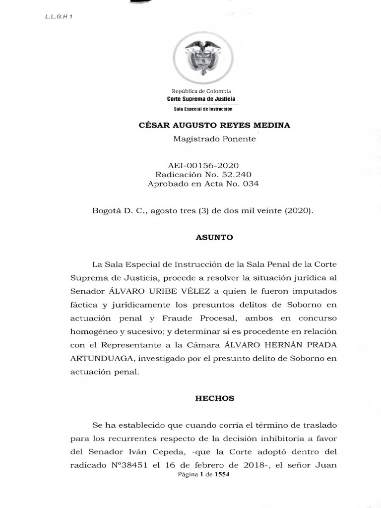 César Augusto Reyes Medina: L.L.G.H 1 | PDF | Derecho penal ...