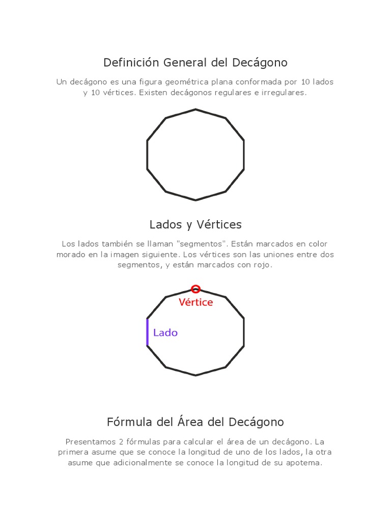Decagono | PDF | Geometría Convexa | Matemática Elemental