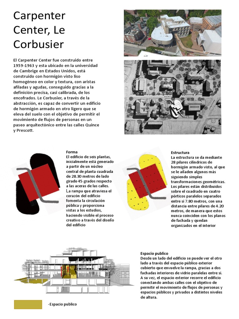 Carpenter Center: Espacio y Forma | PDF | Hormigón | Sectores Economicos