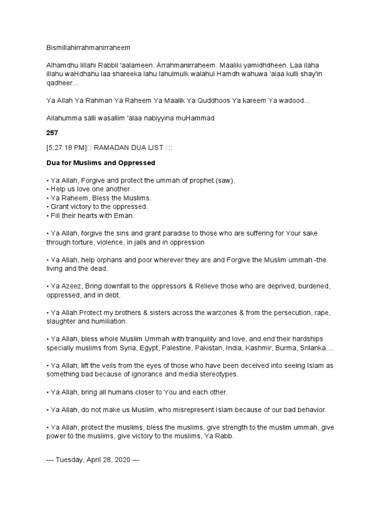 Doa Telegram | PDF | Forgiveness | Religious Behaviour And Experience