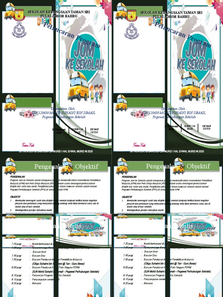Buku Program Jom Ke Sekolah | PDF