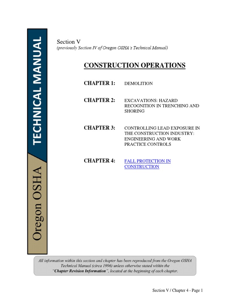 OSHA Construction Operations | PDF | Occupational Safety And Health ...