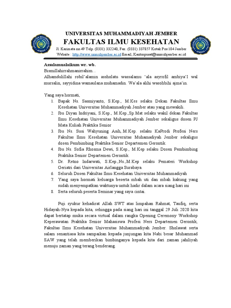 Teks Mc Pembukaan Pdf