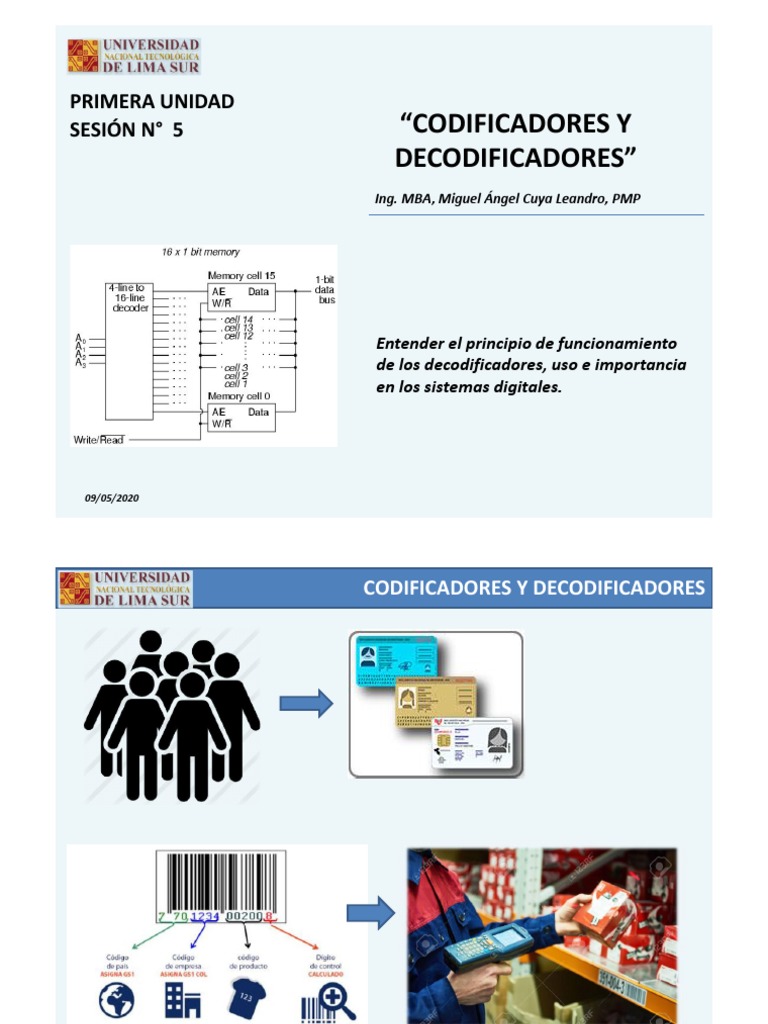 Funcionamiento de Codificadores y Decodificadores | PDF | Puerta lógica ...