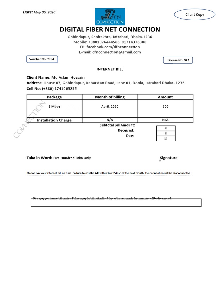 Digital Fiber Net Connection | PDF | Wide Area Network | Computer Networking