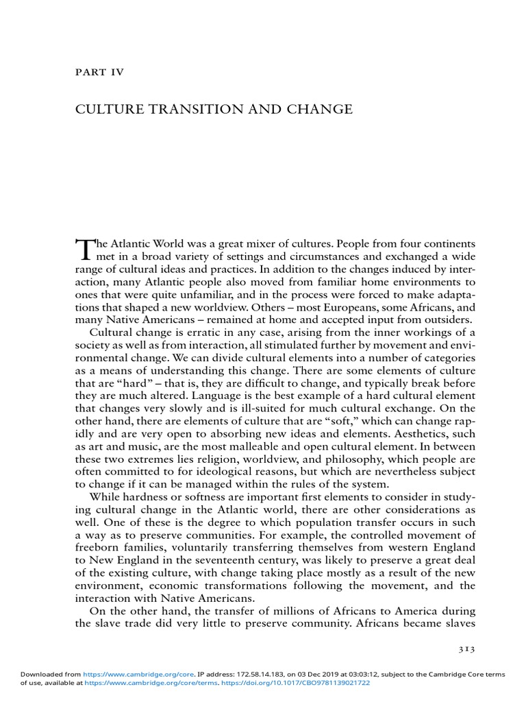 Culture Transition and Change | PDF | Slavery | Indigenous Peoples