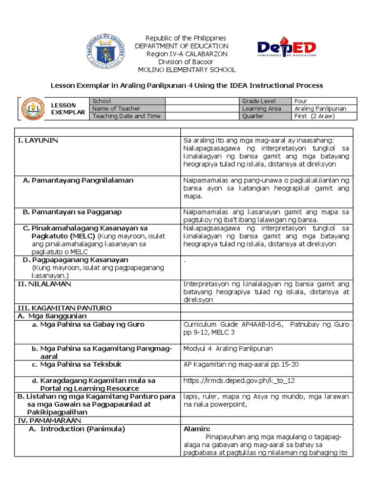 Lesson-Exemplar-in-AP-MELC No.-3-Day-3-4 | PDF