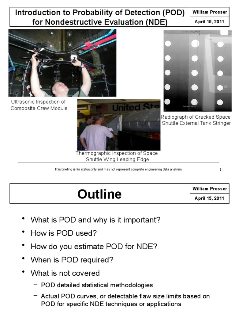 Introduction To Probability of Detection For NDE | PDF | Nondestructive ...