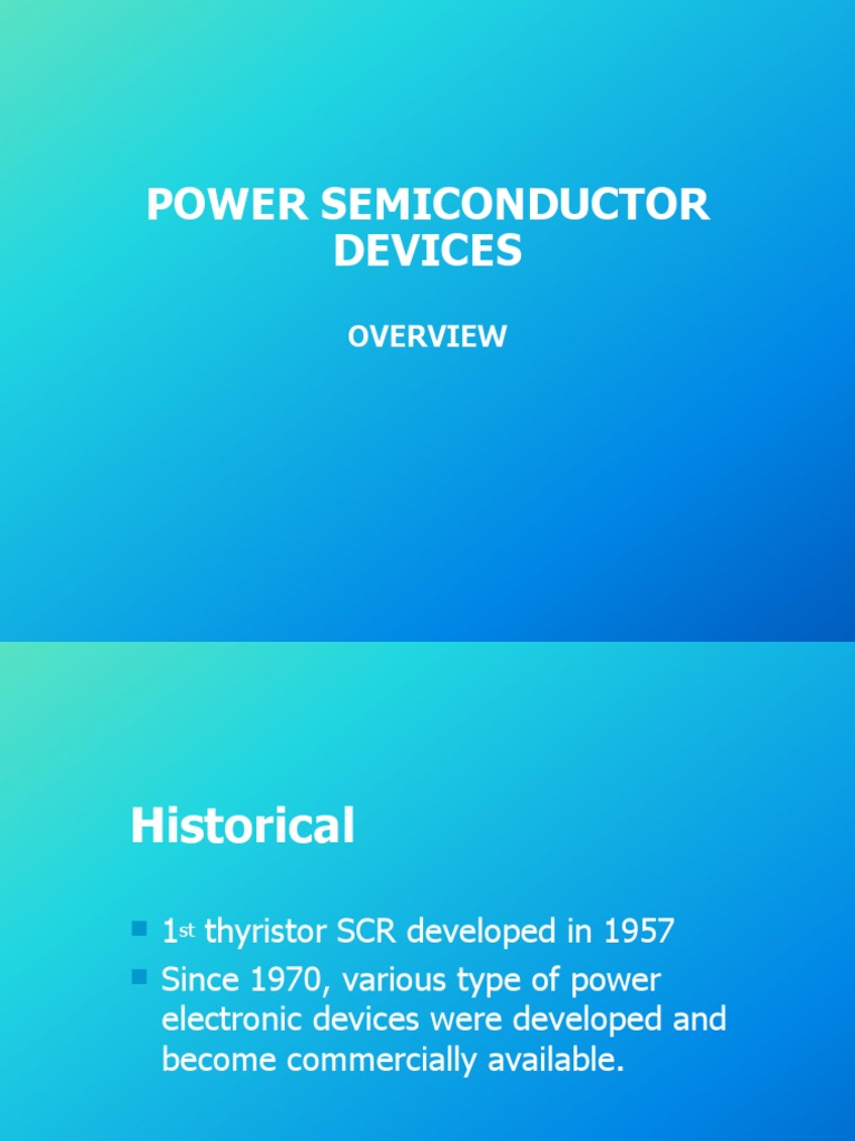 Power Semiconductor Devices | PDF | Bipolar Junction Transistor ...