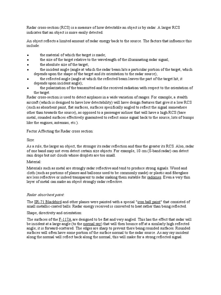 Radar Absorbent Paint | PDF | Radar | Radio Spectrum