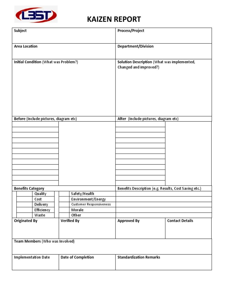 Kaizen Report: Changed and Improved?) | PDF