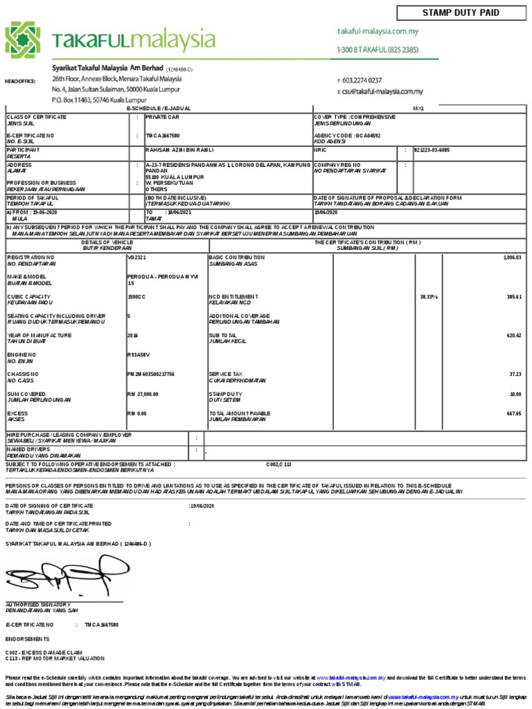 Cover Note 8d0a8ac 1 | PDF | Transport | Vehicles