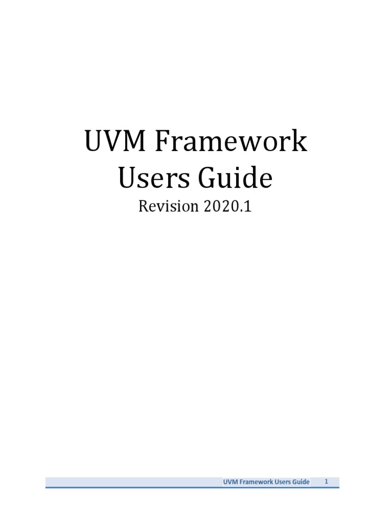 Uvm Framework Users Guide Pdf Pdf Class Computer Programming Application Programming