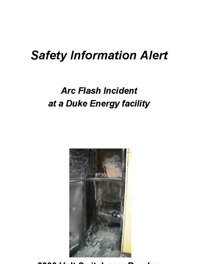 Arc Flash Incident Report: Duke Energy | PDF