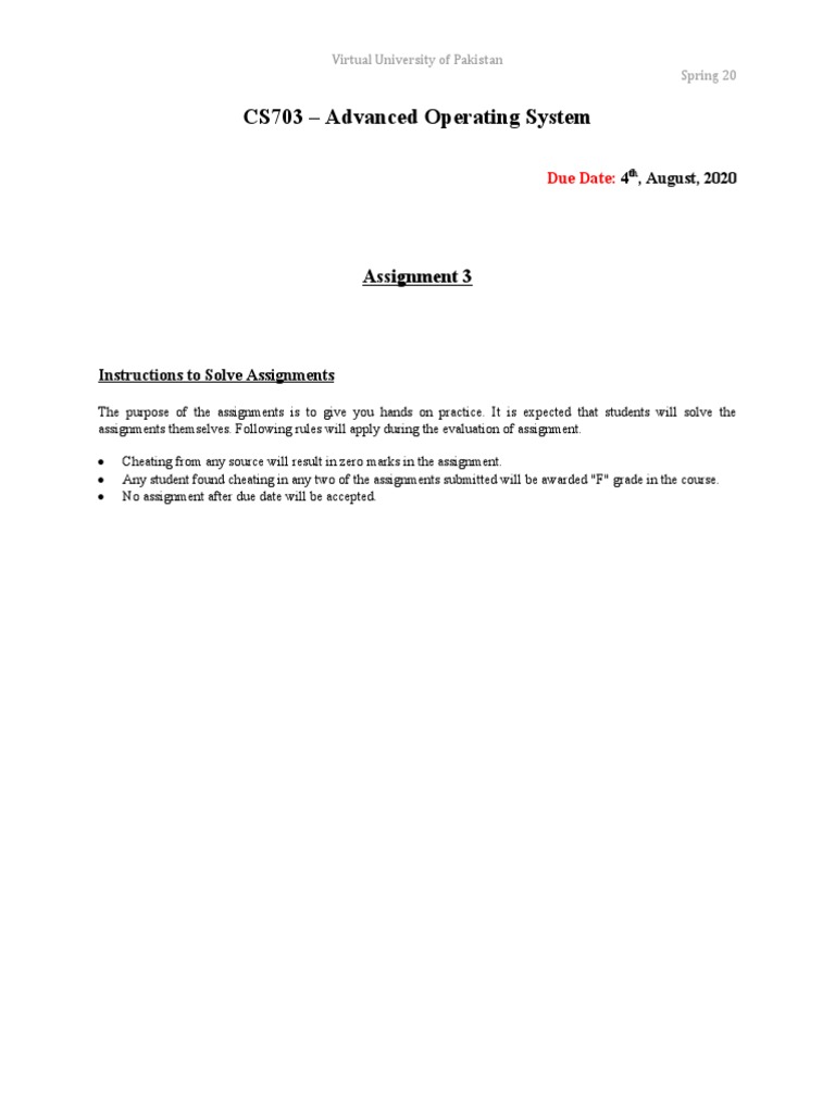 CS703 Spring20 3 | PDF