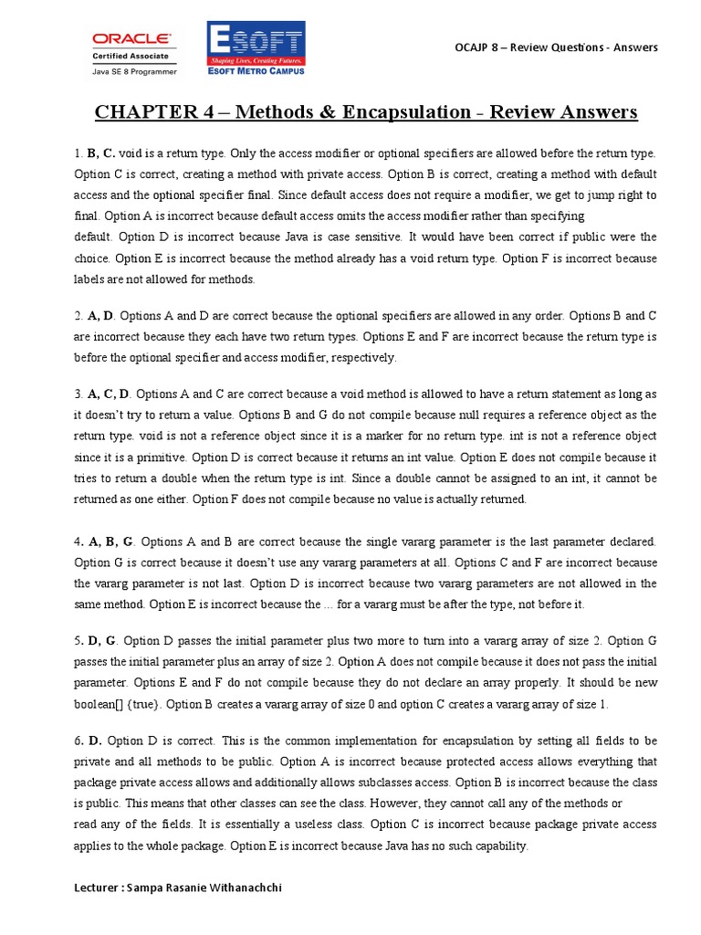 Chapter 4 Review Answers Pdf Constructor Object Oriented Programming Programming