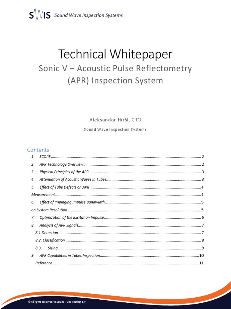 Technical Whitepaper: Sonic V - Acoustic Pulse Reflectometry (APR ...