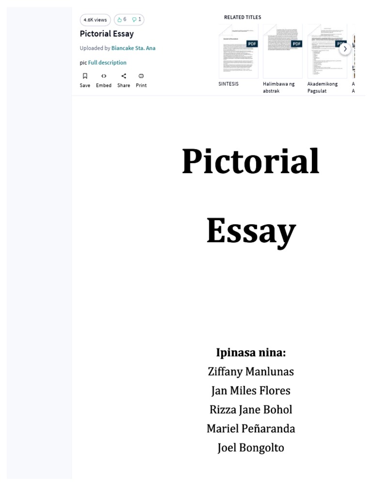 PDF Pictorial Essay PDF | PDF