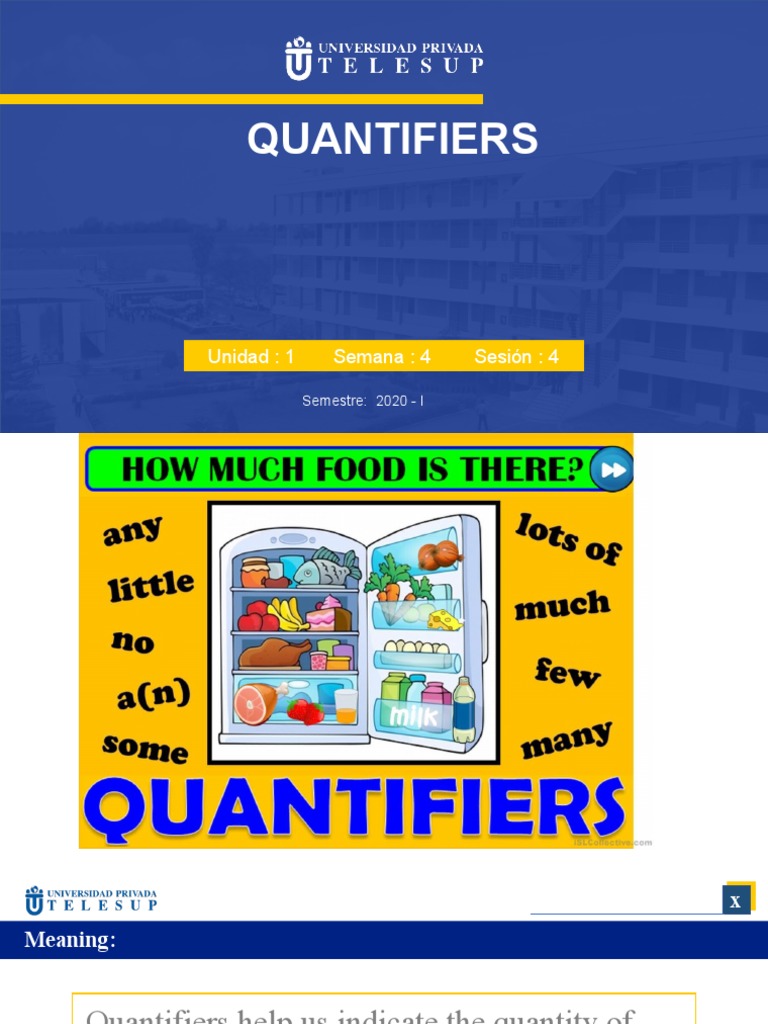 Los cuantificadores y su uso con sustantivos contables e incontables ...