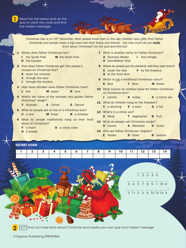 Read The Text Below and Do The Quiz To Crack The Code and Find The ...