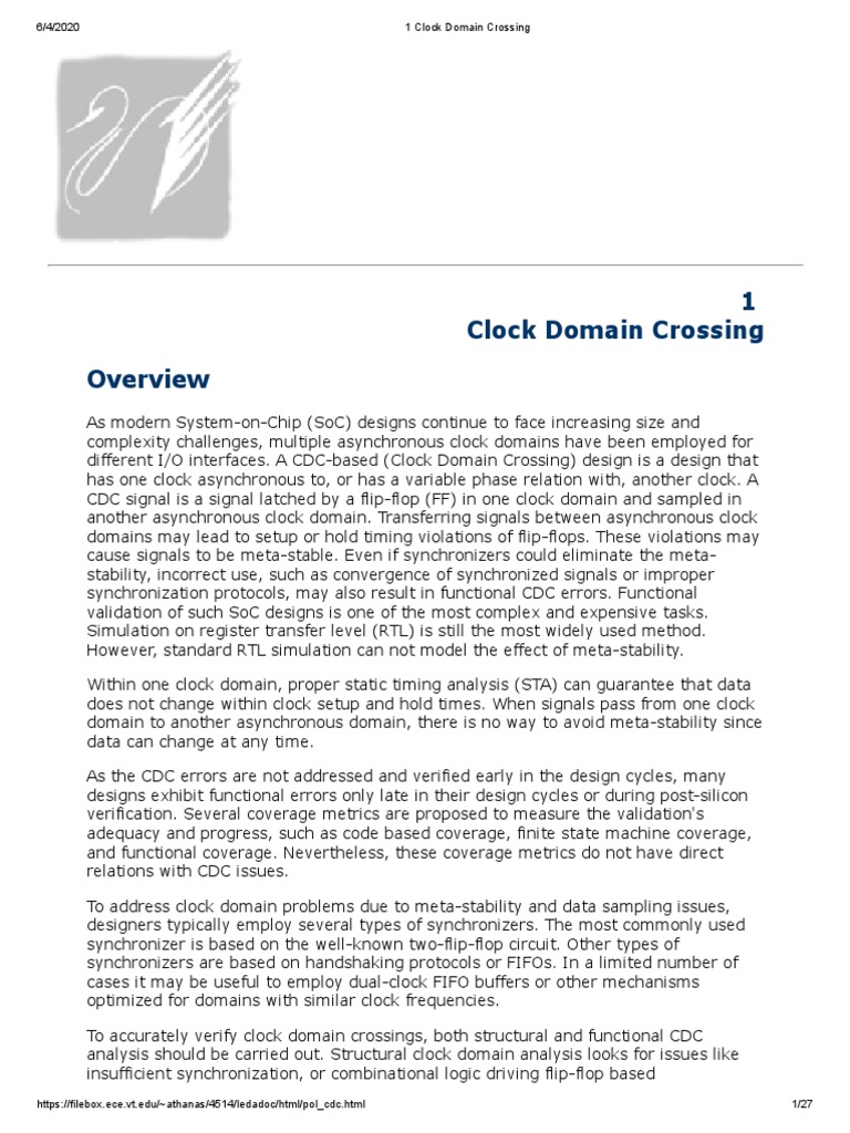 1 Clock Domain Crossing PDF | PDF | Information And Communications ...