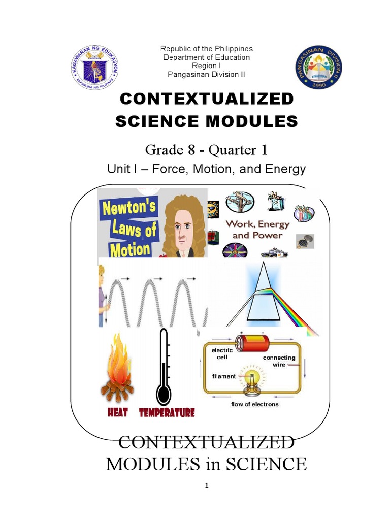 Contextualized Modules in Science | PDF | Force | Acceleration