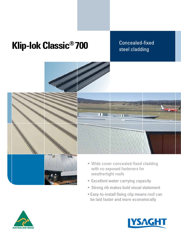 KLIP-LOK 700 Specs | PDF | Roof | Thermal Expansion