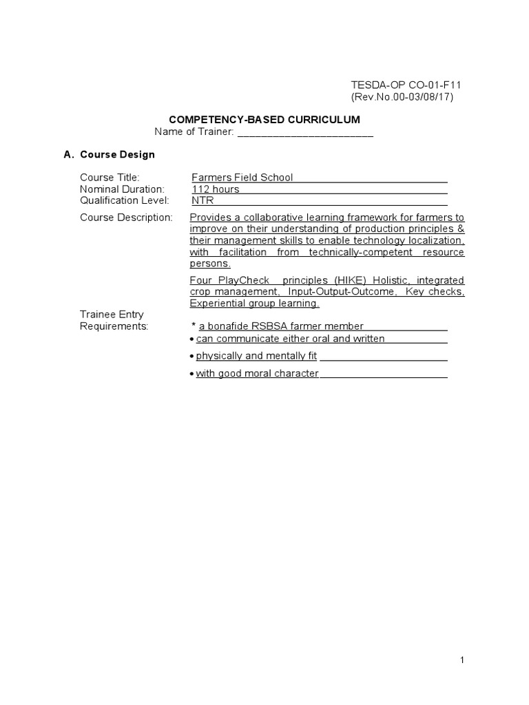 CBC - FFS | PDF | Fertilizer | Educational Technology