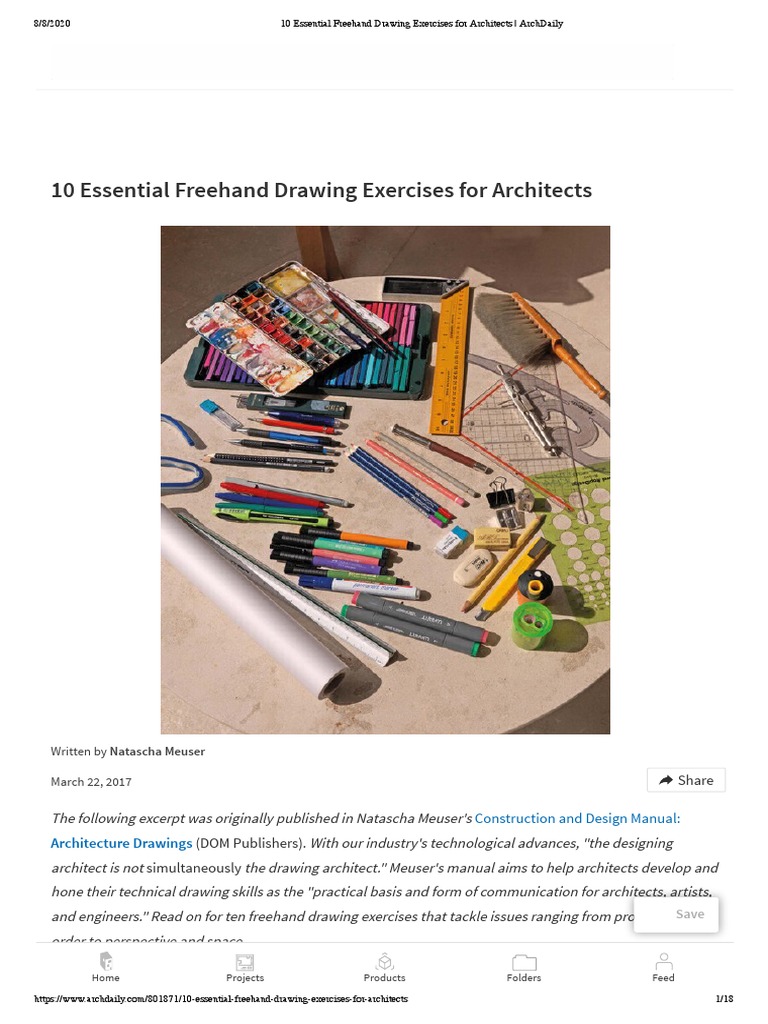 10 Essential Freehand Drawing Exercises For Architects | PDF | Drawing ...