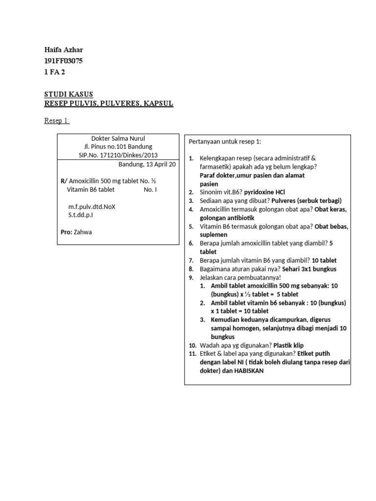 Studi Kasus Pulveres, Pulvis, Kapsul-Dikonversi | PDF | Kesehatan Holistik