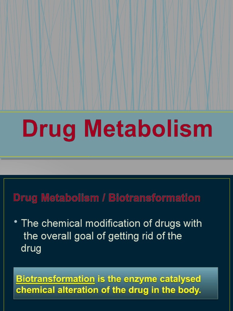 Drug Metabolism | PDF | Drug Metabolism | Cytochrome P450
