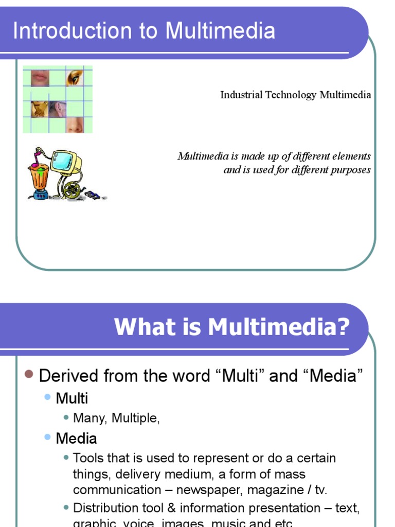 Introduction To Multimedia | PDF | Multimedia | Graphics
