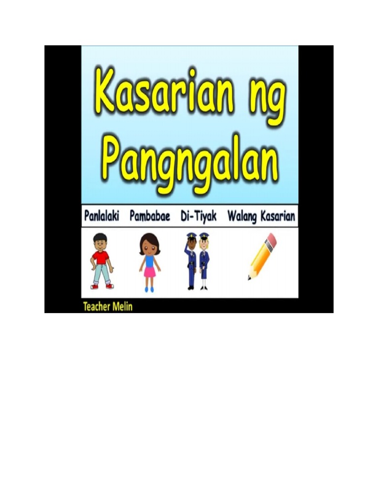 Kasarian NG Pangngalan | PDF