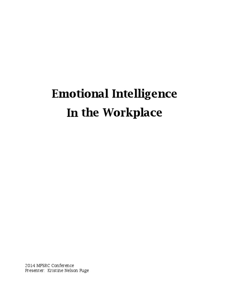 Emotional Intelligence - HANDOUT | Download Free PDF | Emotional ...