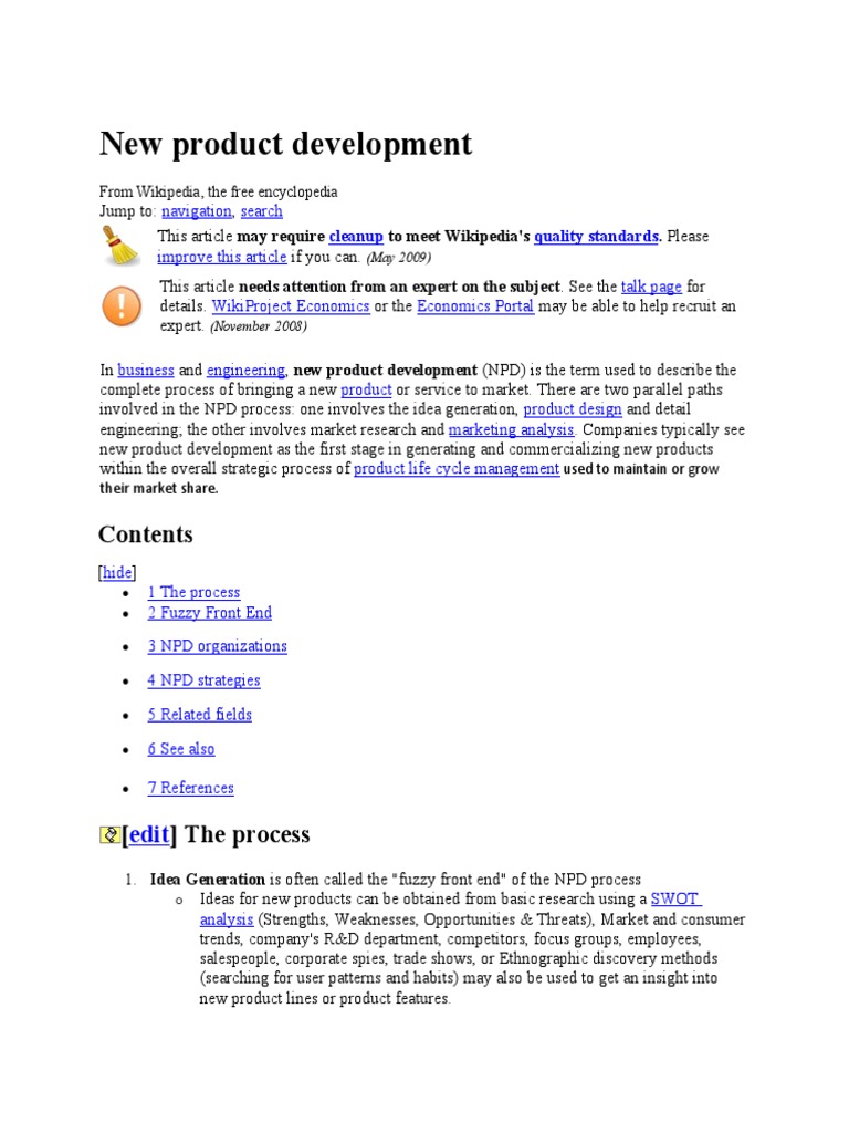 New Product Development | PDF | New Product Development | Production ...