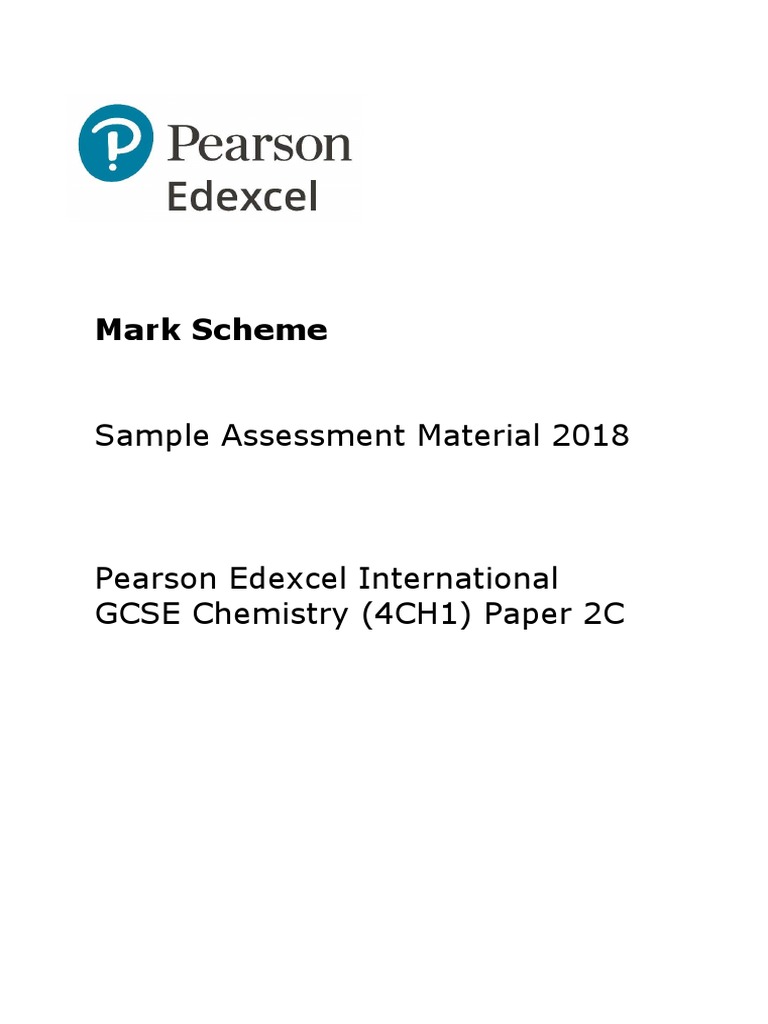 Mark Scheme: Sample Assessment Material 2018 | PDF