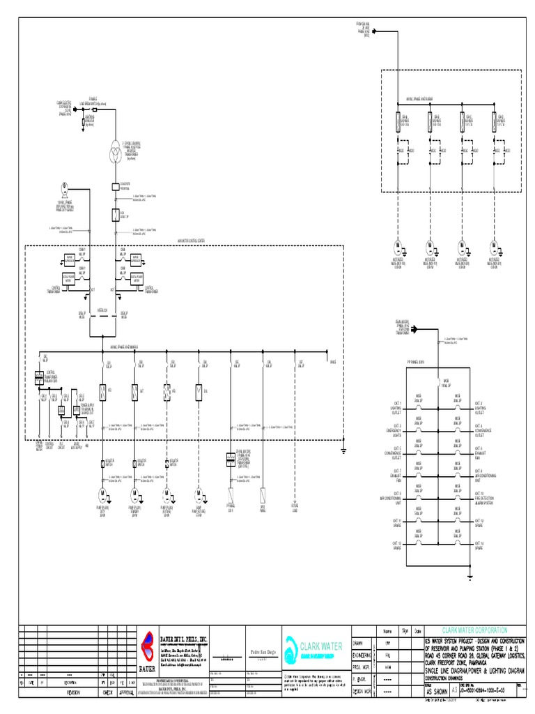 3-Phase Power System Single Line Diagram | PDF | Transformer ...
