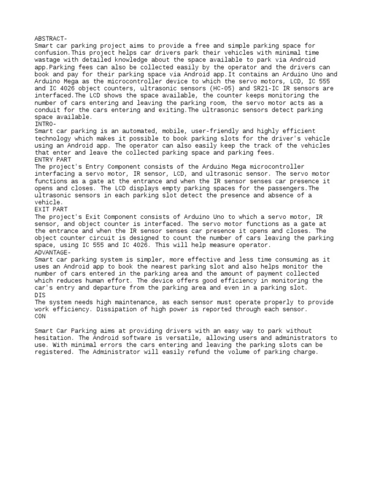 Quill Bot | PDF | Parking | Arduino