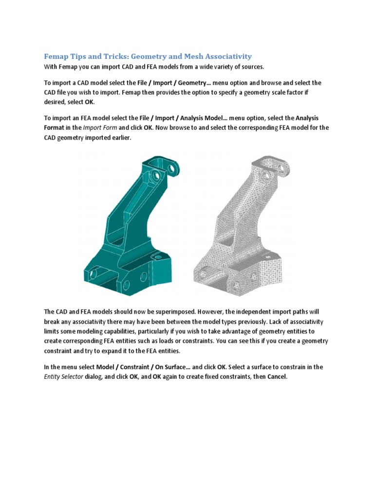 Femap Tips and Tricks: Geometry and Mesh Associativity | PDF