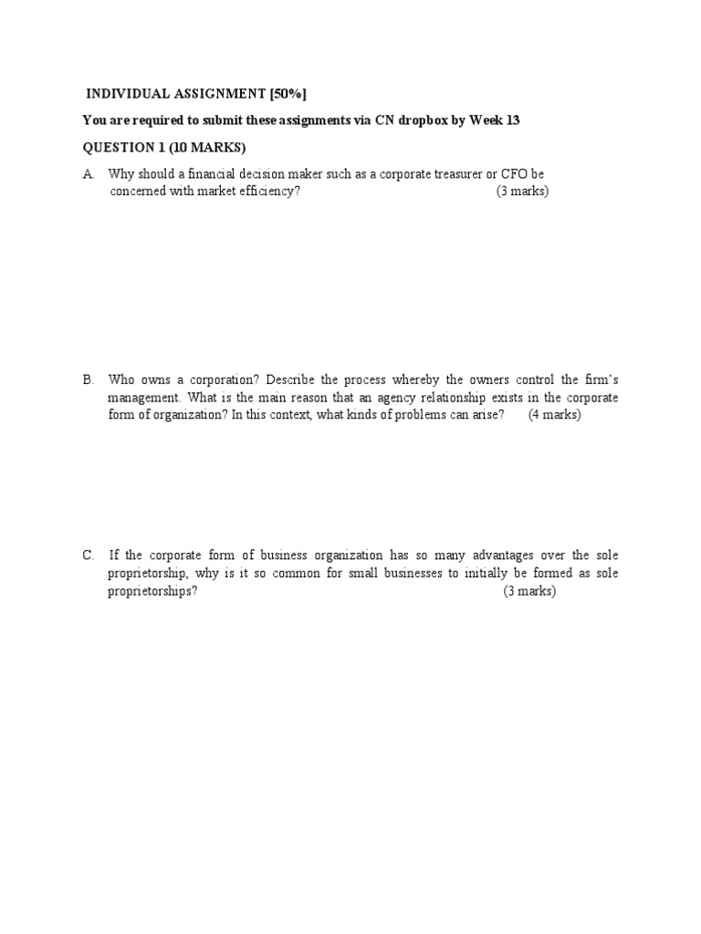 00 Assignment 2 Questionnaire | PDF | Yield (Finance) | Dividend