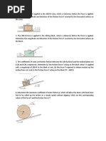 Coefficient of Friction Practice Problems | PDF | Friction | Force