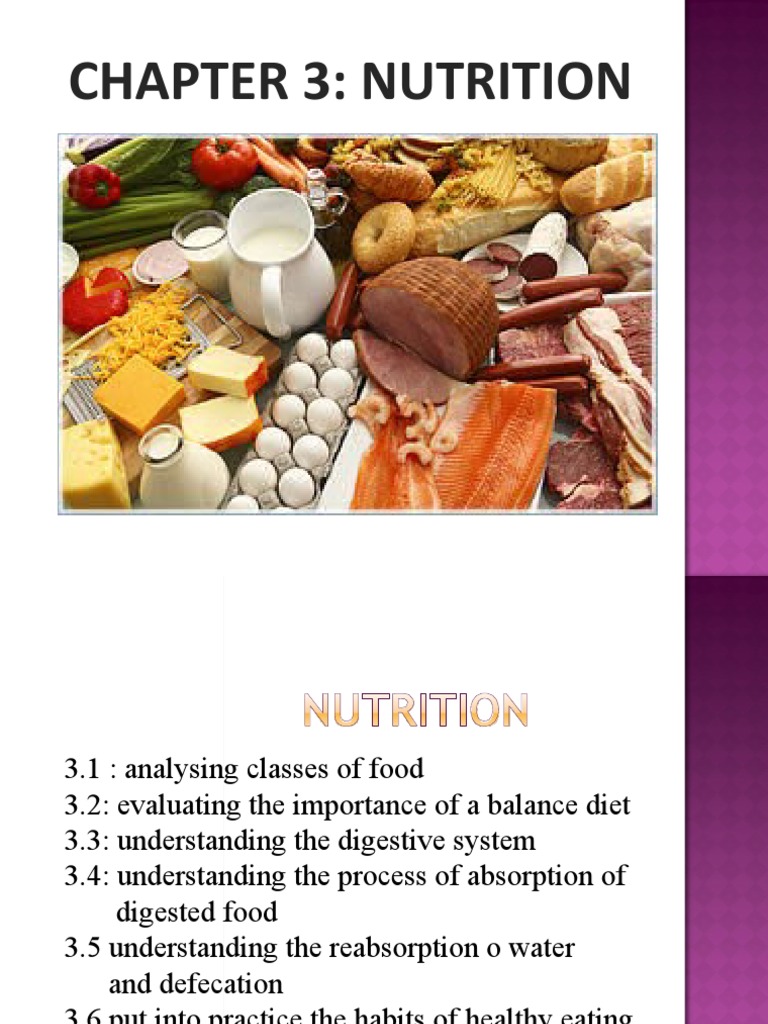 Form 2 Chapter 3 Nutrition | PDF | Calorie | Food Energy