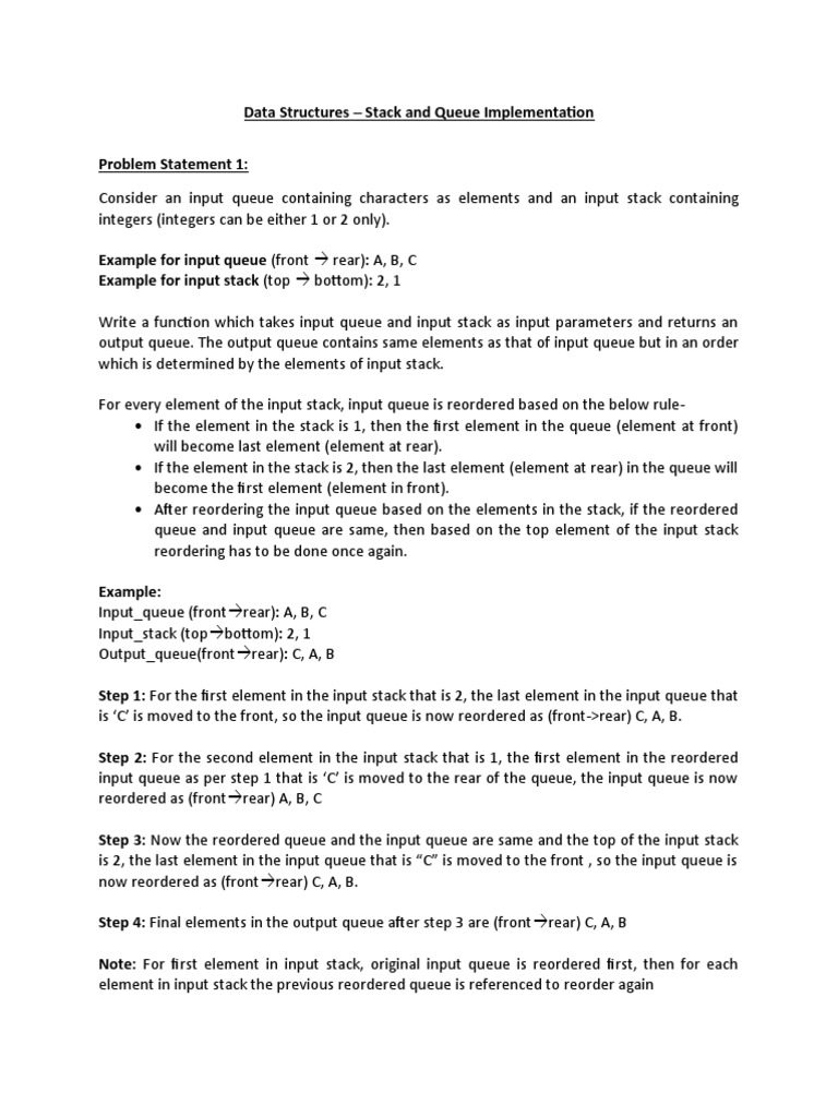 Stack and Queue Reordering in Python | PDF | Queue (Abstract Data Type) | Parameter (Computer ...