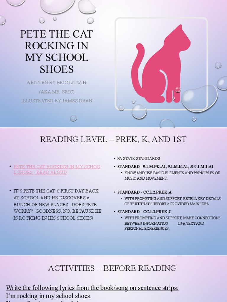 Pete The Cat Rocking in My School Shoes | PDF | Entertainment (General)