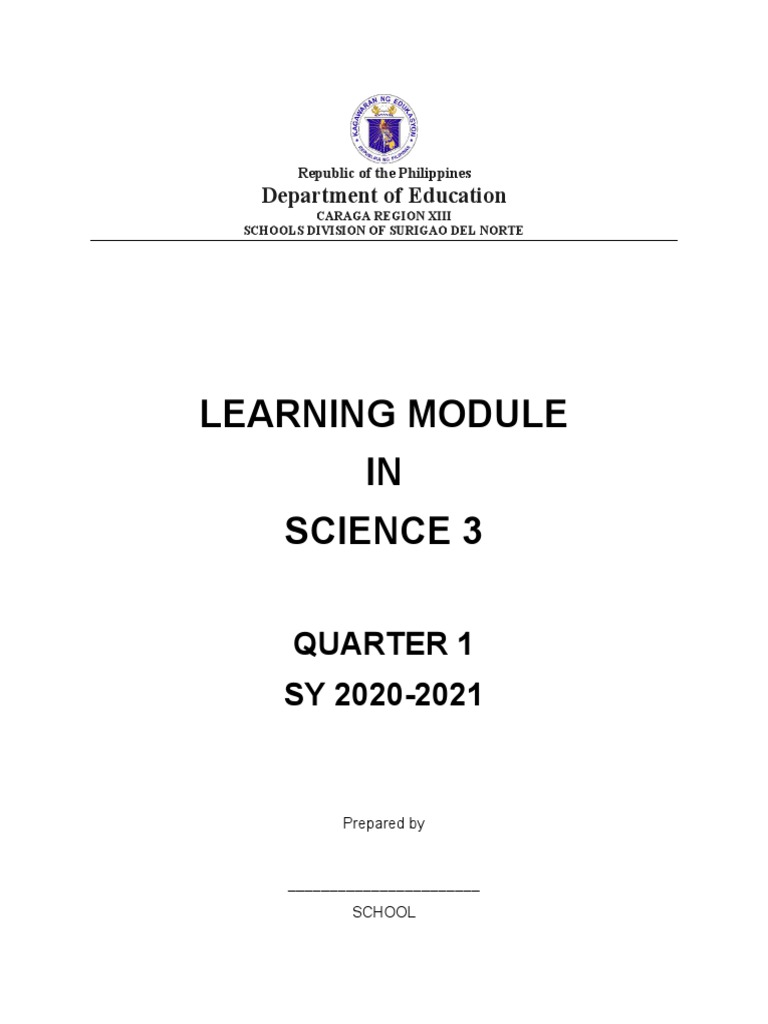 Learning Module LM For Quarter 1 Template | PDF