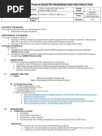 DRR Module 1 Detailed Lesson Plan | PDF | Hazards | Natural Disasters