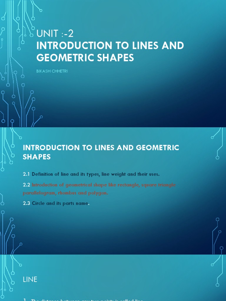 UNIT:-2: Introduction To Lines and Geometric Shapes | PDF | Rectangle ...